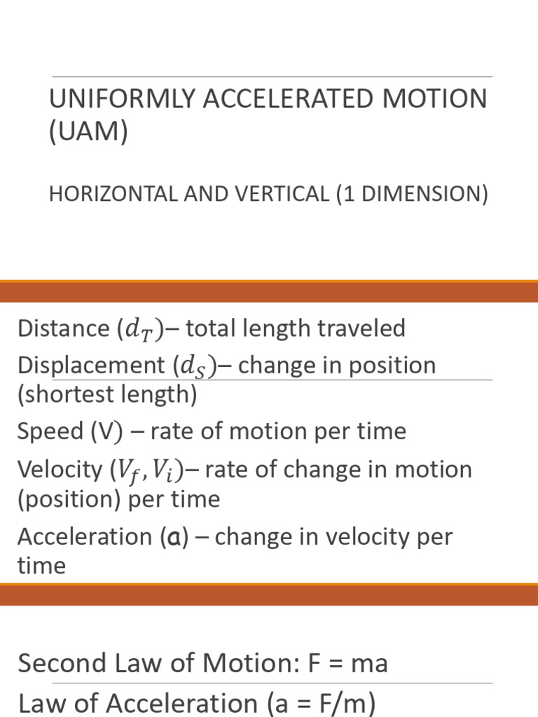 UAM and Projectile | PDF | Acceleration | Velocity