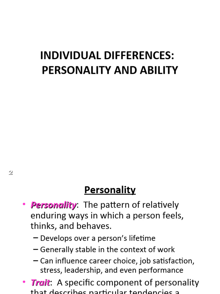 Ch02 1 Personality Pdf Attitude Psychology Cognitive Psychology