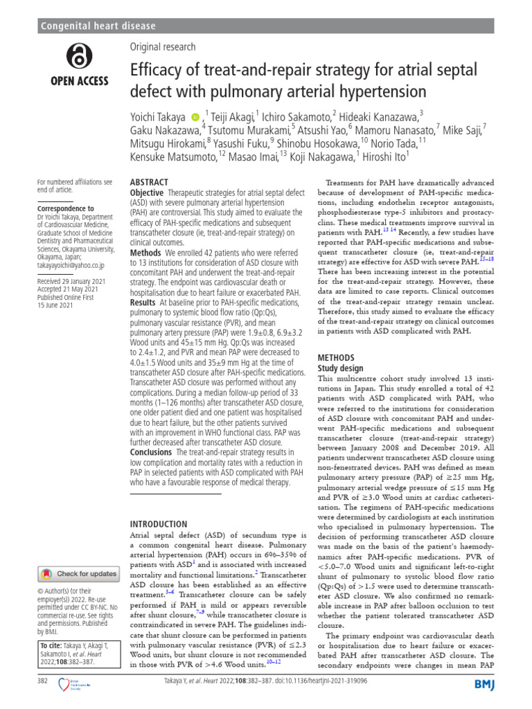 Heartjnl 2021 319096 | PDF | Autism Spectrum | Heart
