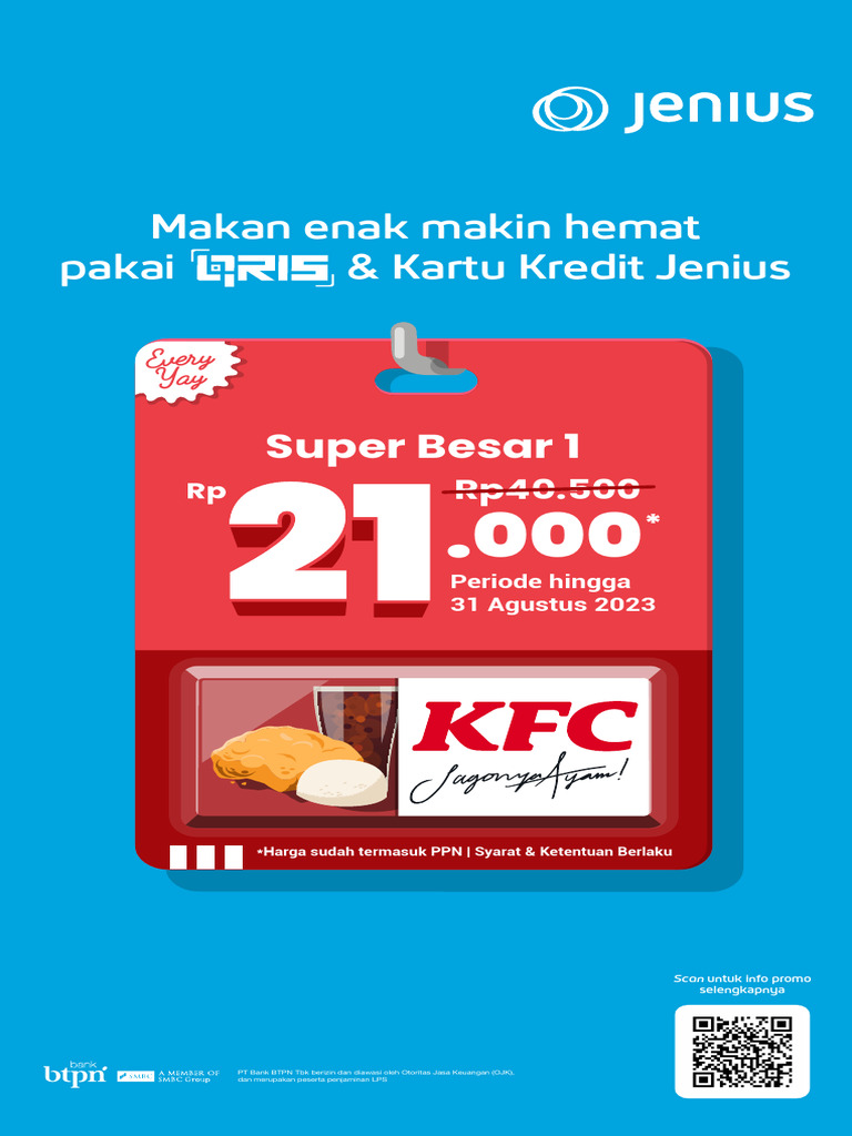 Promo Hemat KFC dengan Kartu Jenius | PDF