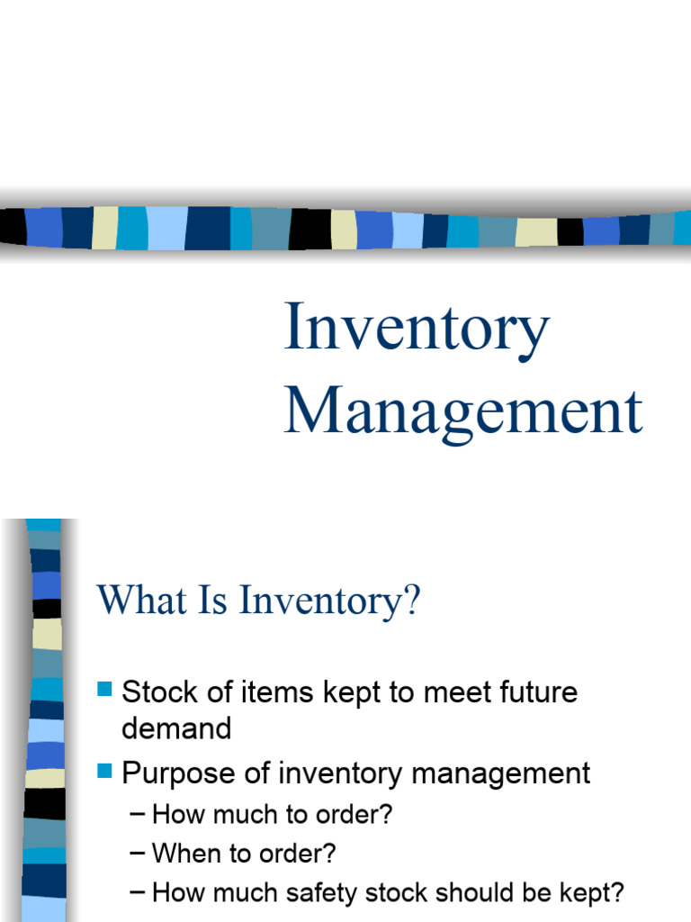 Inventory Management | Download Free PDF | Inventory | Demand