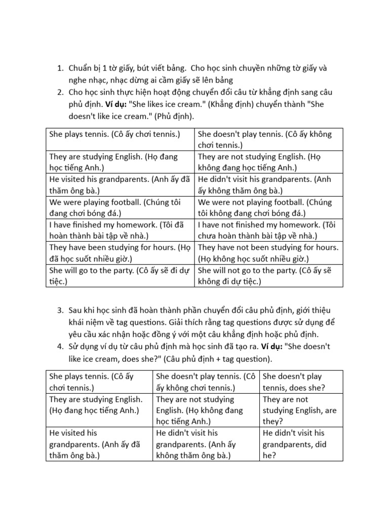 Warm Up Tag Questions | PDF