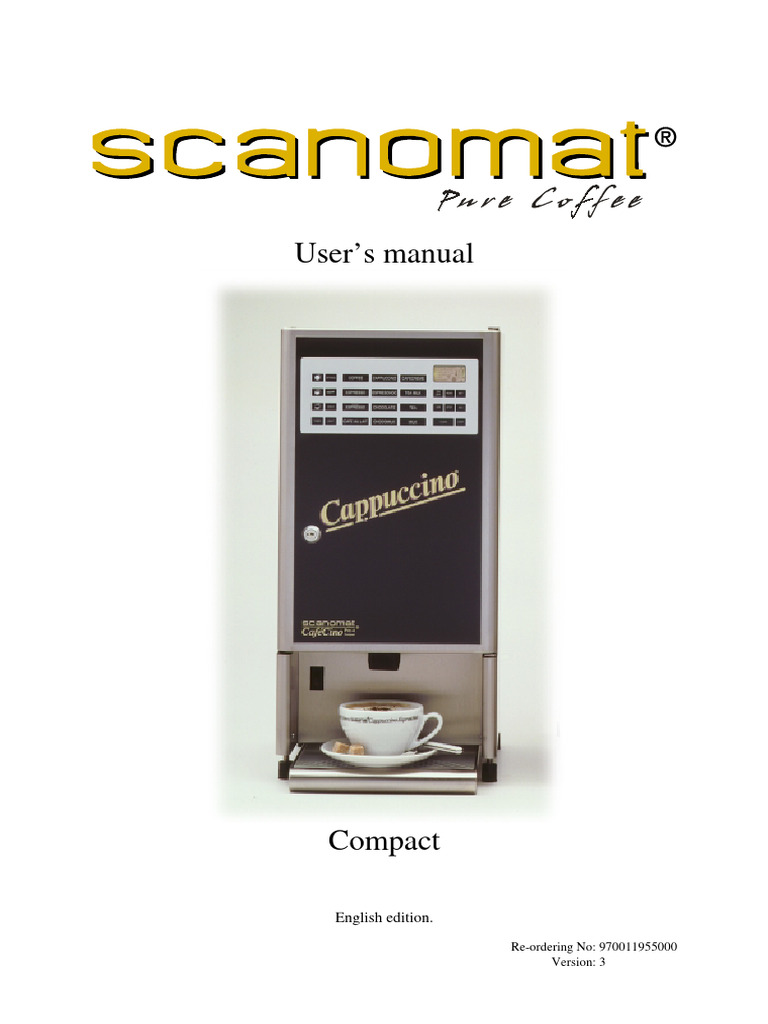 Scanomat Coffee Brewer User Manual | PDF | Screw | Brewing