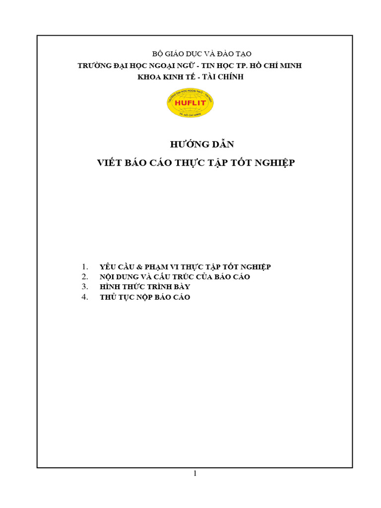 Huong Dan Viet Bao Cao Thuc Tap Tot Nghiep | PDF