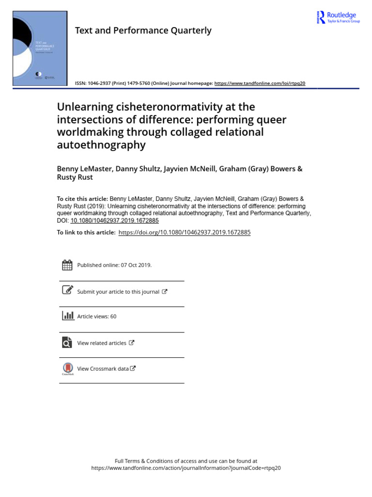 Unlearning Cisheteronormativity at The Intersections of Difference ...