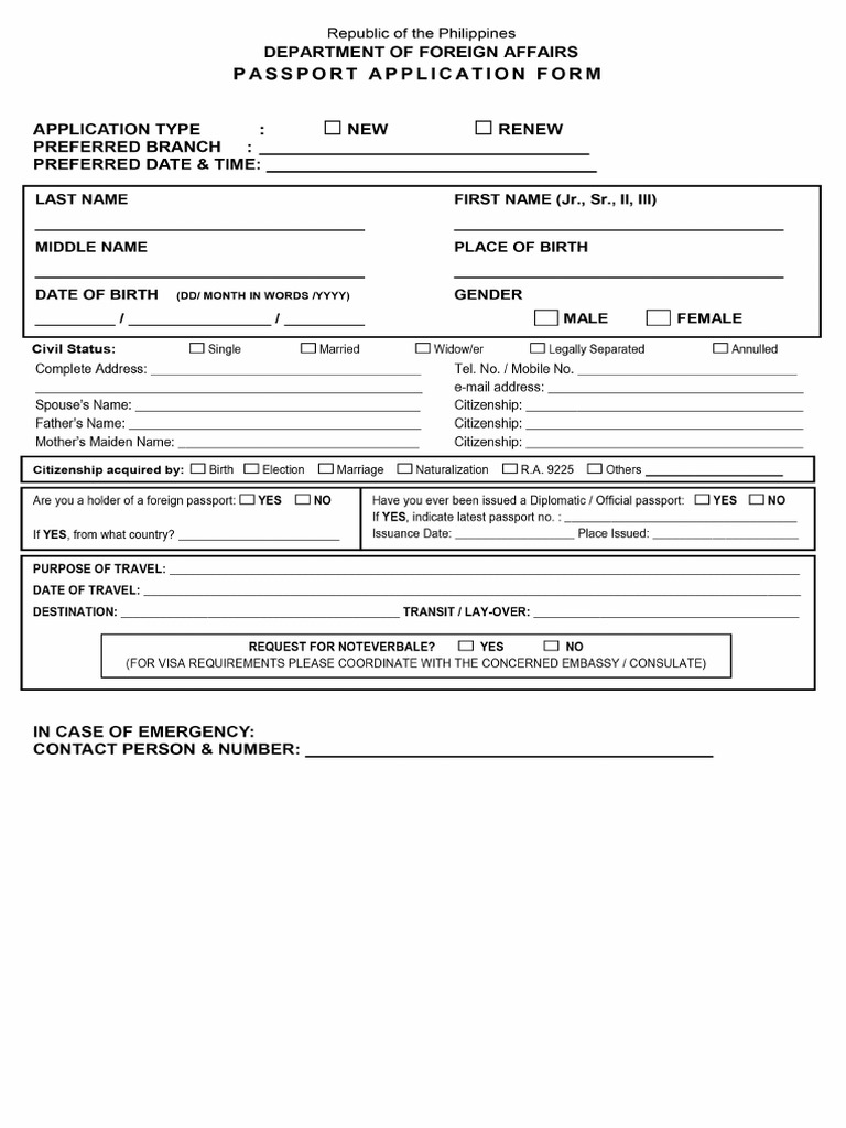 Passport Application | PDF