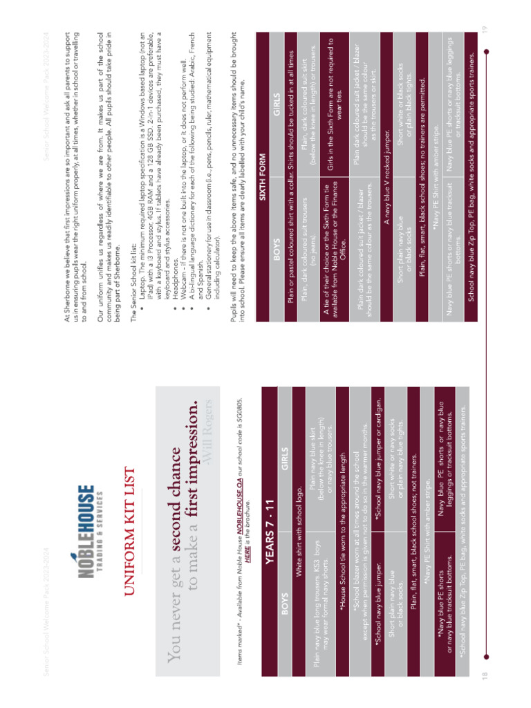 Senior School Uniform | PDF
