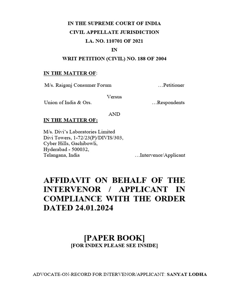 Order on Surplus Land Affidavit | PDF