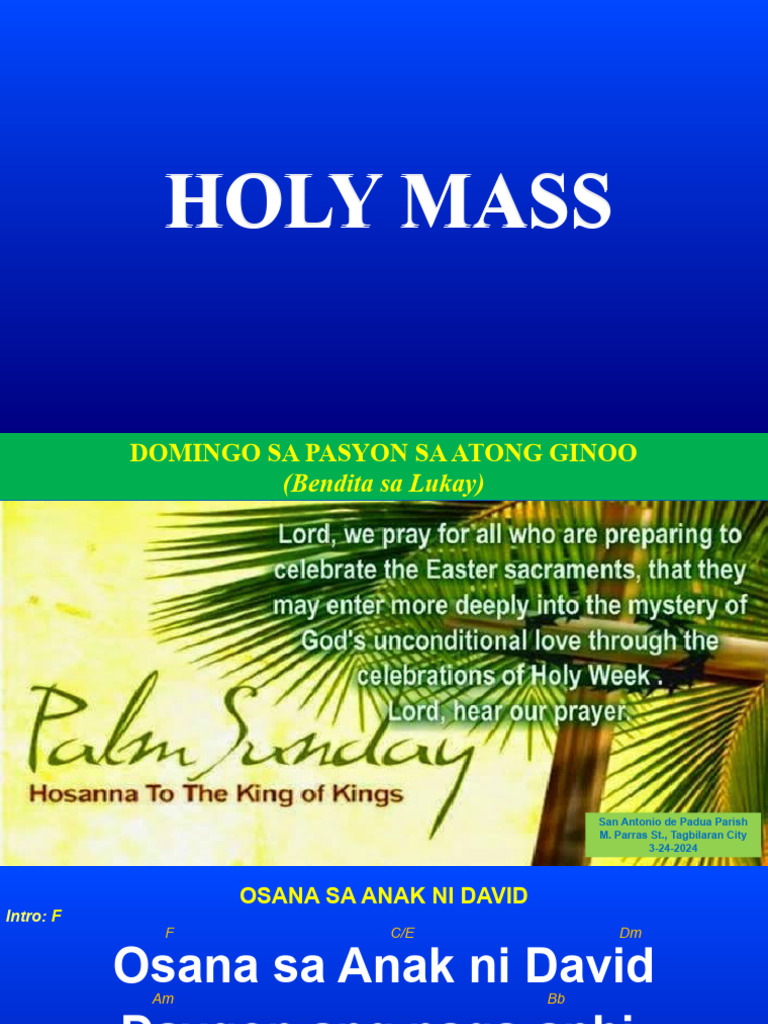 Palm Sunday - Bisaya | PDF