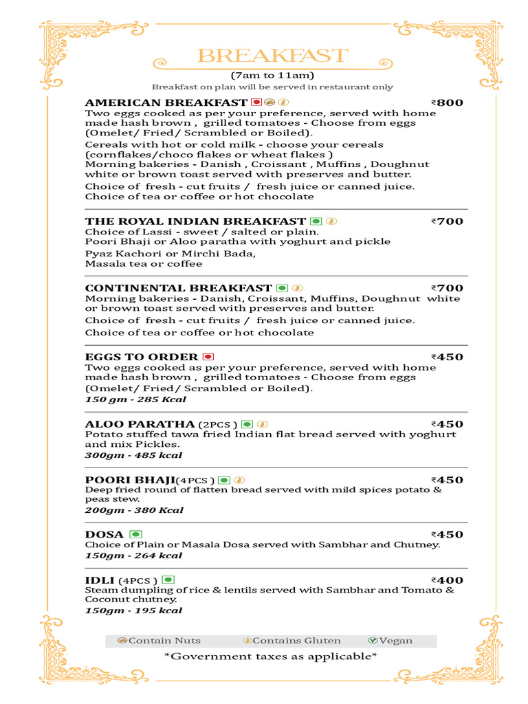 IRD Menu | PDF | Indian Cuisine | Cuisine