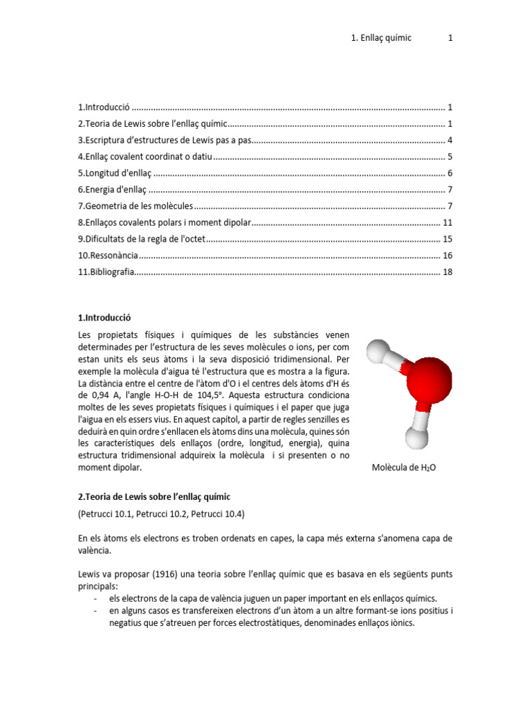 Q2 Apunts 01 Enllac Quimic 2022 | PDF