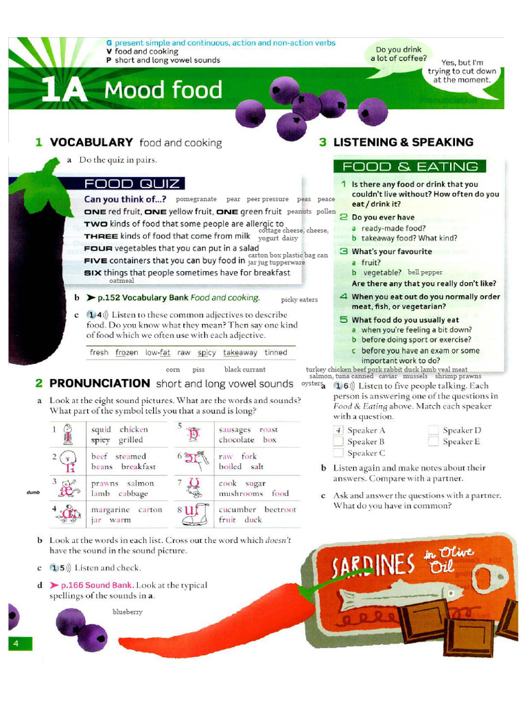 Food Vocabulary and Mood Effects | PDF | Chocolate | Foods