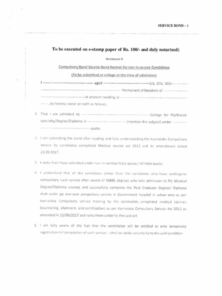 3 One Year Rural Service Bond | PDF