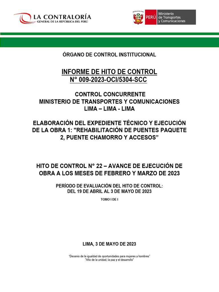 Informe de Hito de Control 03-05-23 - 2 | PDF | Dominio eminente ...