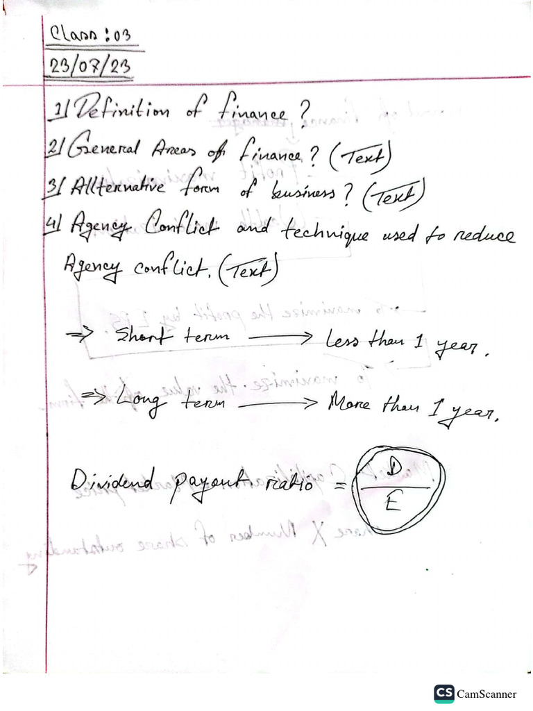 Finance (Note) | PDF
