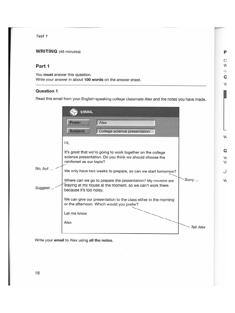 Ejemplo Writing Test | PDF