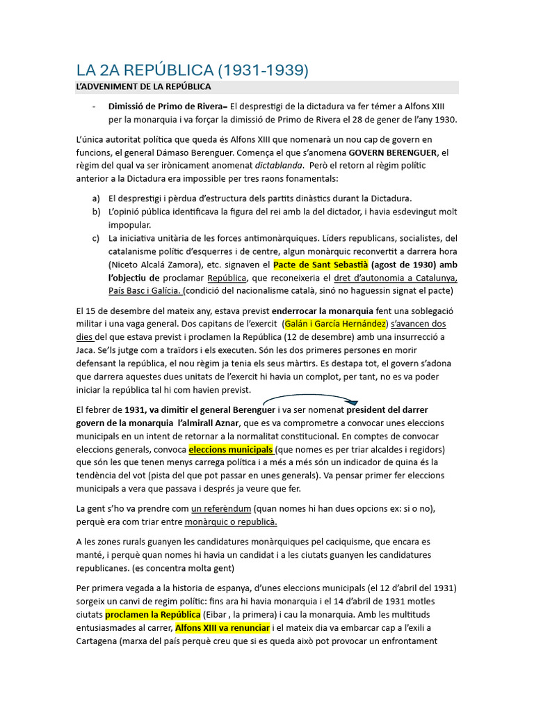 La 2a República Imprimir | PDF