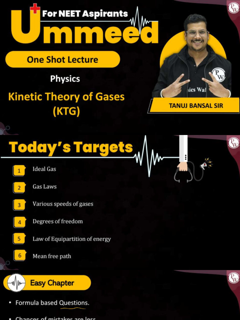 Final - One Shot Lecture Kinetic Theory of Gases Phy UMMEED NEET Batch Tanuj Sir (1) Compressed ...