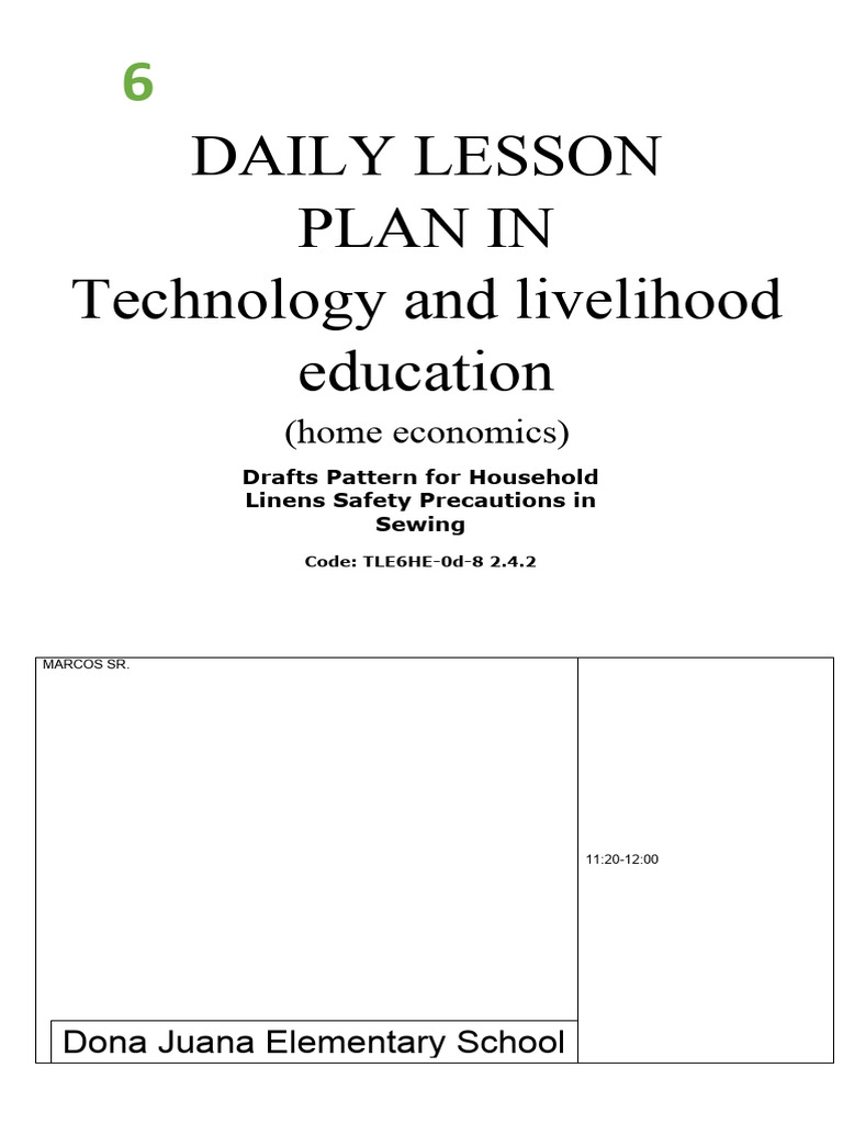 HE6 W4b PDF | PDF | Sewing | Scissors