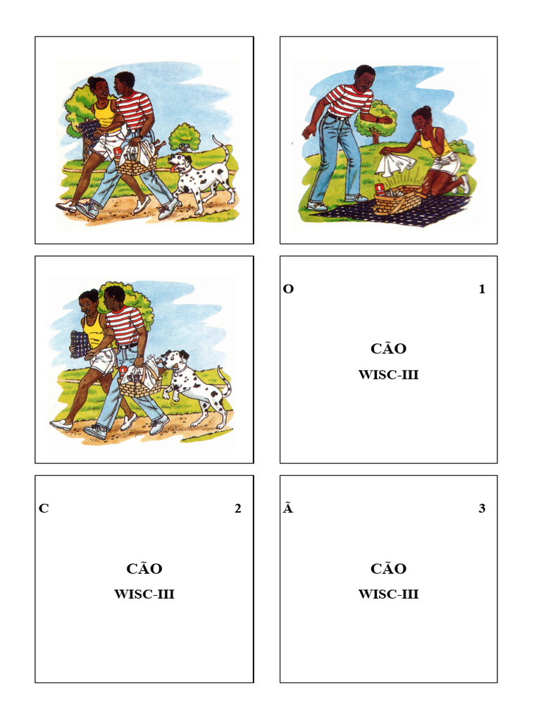 WISC III - Subteste Disposição de Gravuras (Item 2) | PDF