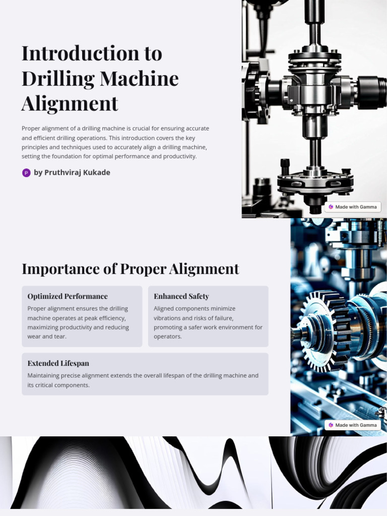 Drilling Machine Alignment Guide | PDF | Drilling | Drill