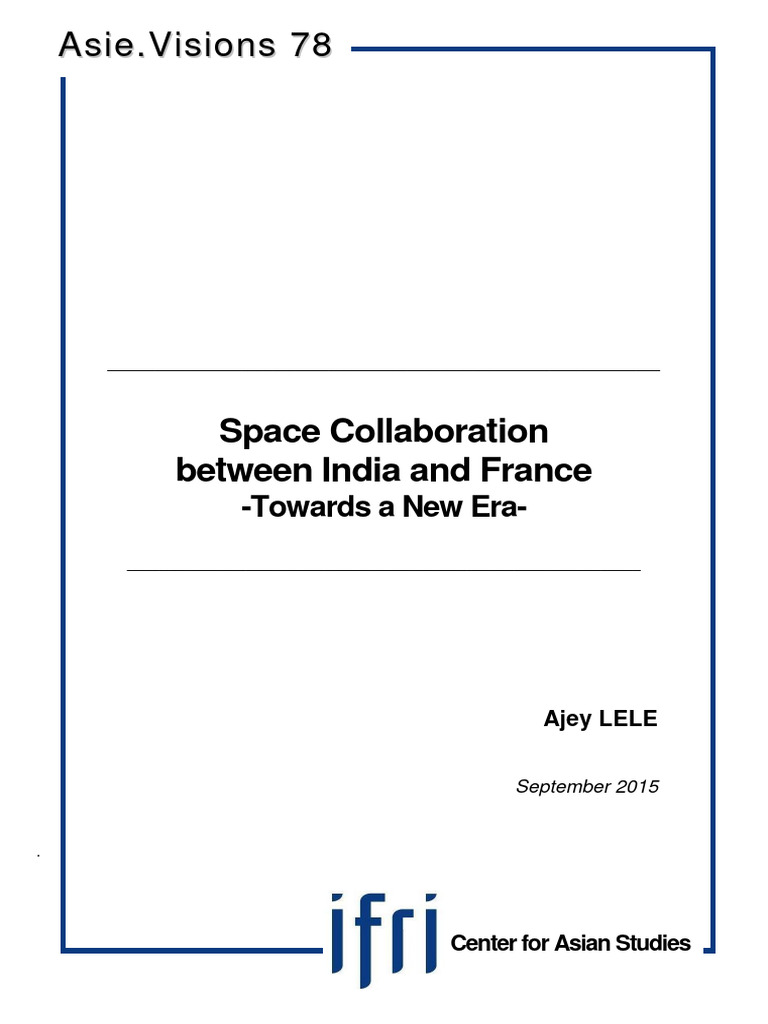 Av78 Lele Space Collaboration India France Final | PDF | Satellite ...