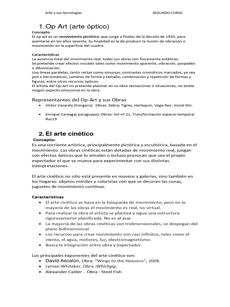 2do Arte Mov. Art | PDF | Minimalismo | Arte abstracto