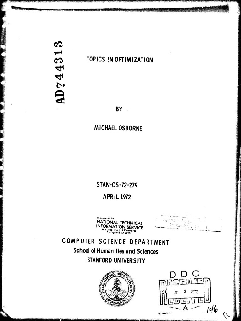 Ad 0744313 | PDF | Mathematical Optimization | Mathematical Analysis