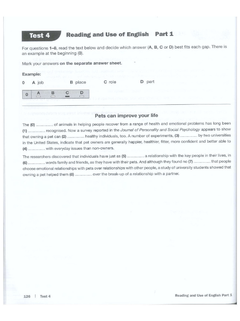 Test 4 Reading | PDF