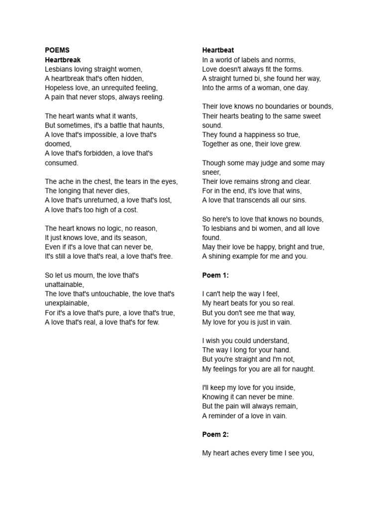 Poems, Songs, and Stories | PDF | Song Structure | Love