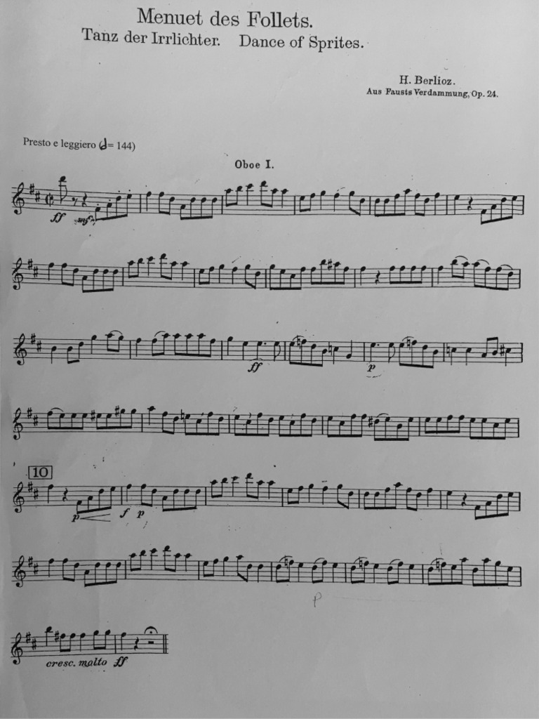 Berlioz Damnation of Faust - Dance of The Sprites | PDF