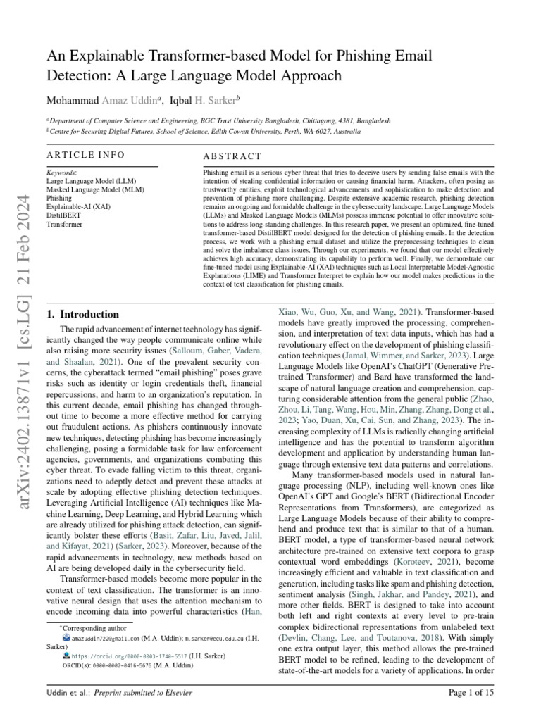 An Explainable Transformer-Based Model For Phishing Email Detection: A Large Language Model ...