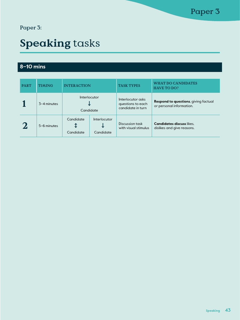 KET Speaking TIPS | PDF | Cognition | Human Communication