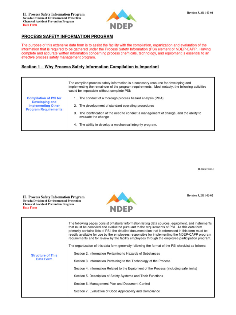 PSI - Process Safety Information | PDF | Pump | Hazards