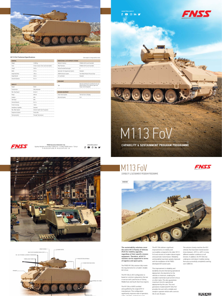 m113 Brosur 2021 Eng | PDF | Ambulance | Armoured Fighting Vehicles