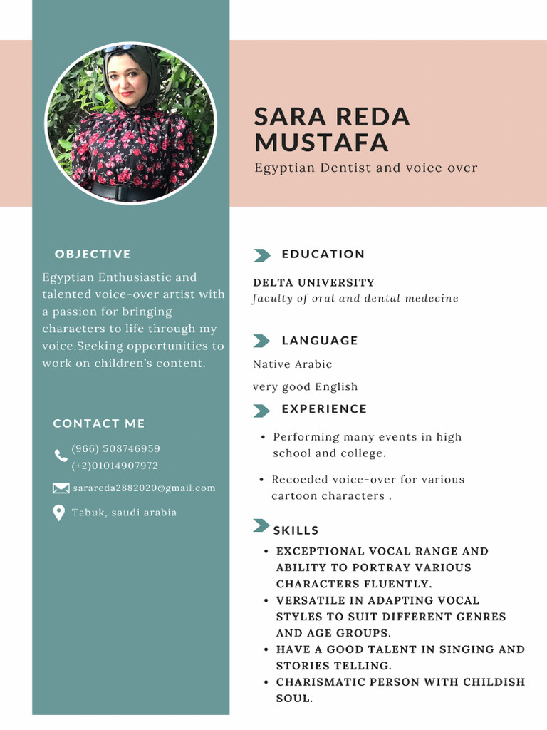 Sara CV Voice-Over 2 | PDF
