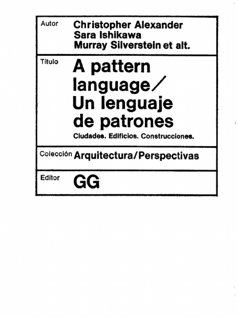 Christopher Alexander - Lenguaje de Patrones | PDF