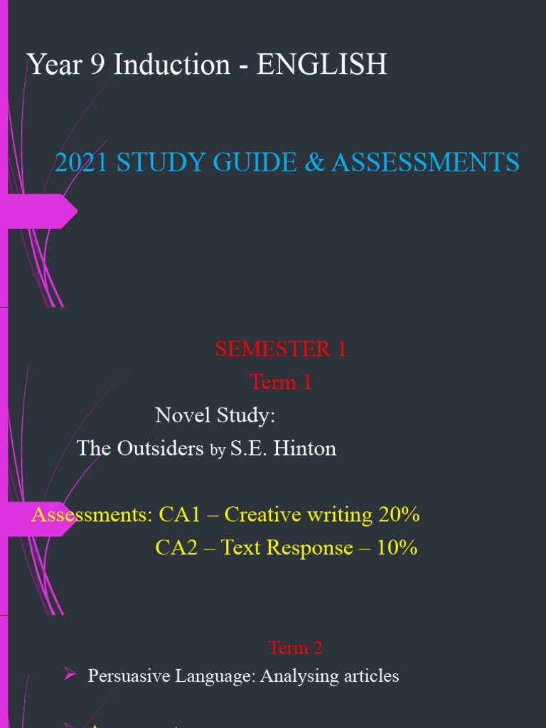 Year 9 Induction Study Guide & Assessments | PDF | Technology & Engineering