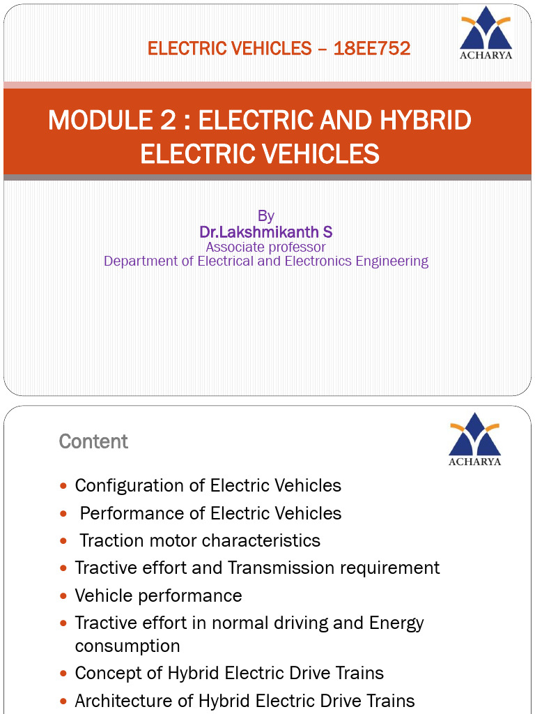 Module 2 Electric and Hybrid Electric Vehicle Presentation ...