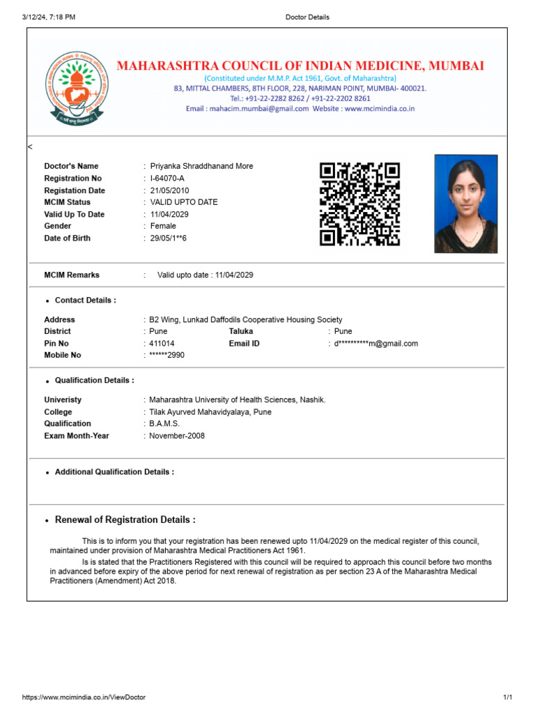 Doctor Details | PDF