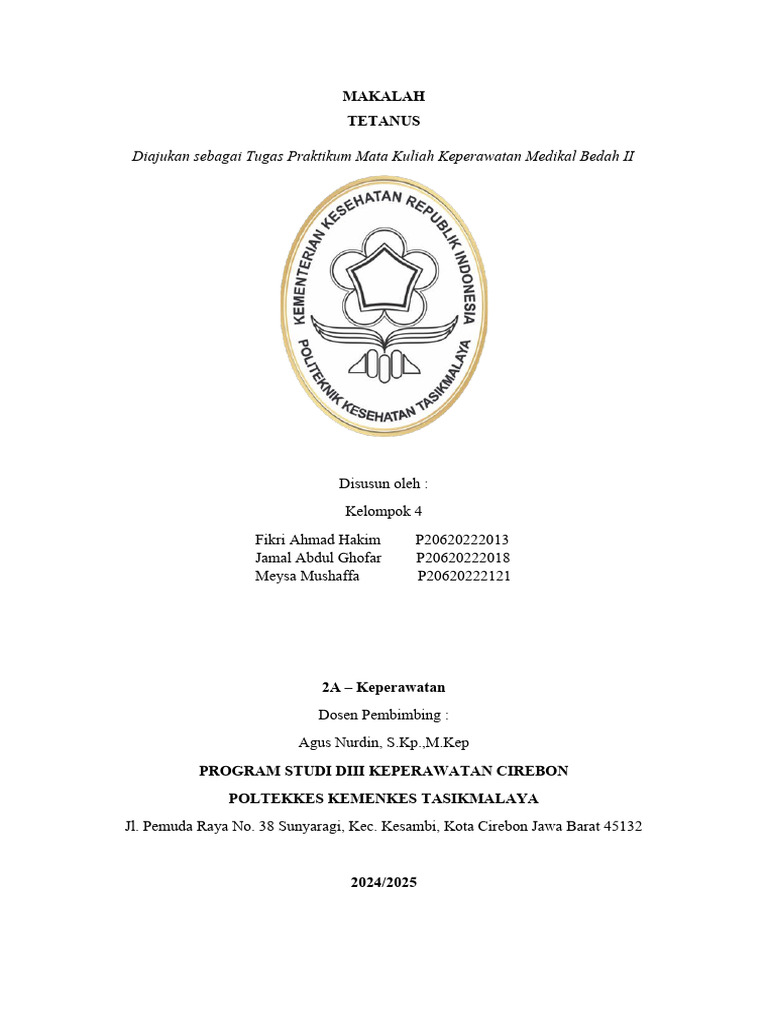 KMB Tetanus FIX | PDF | Sains & Matematika