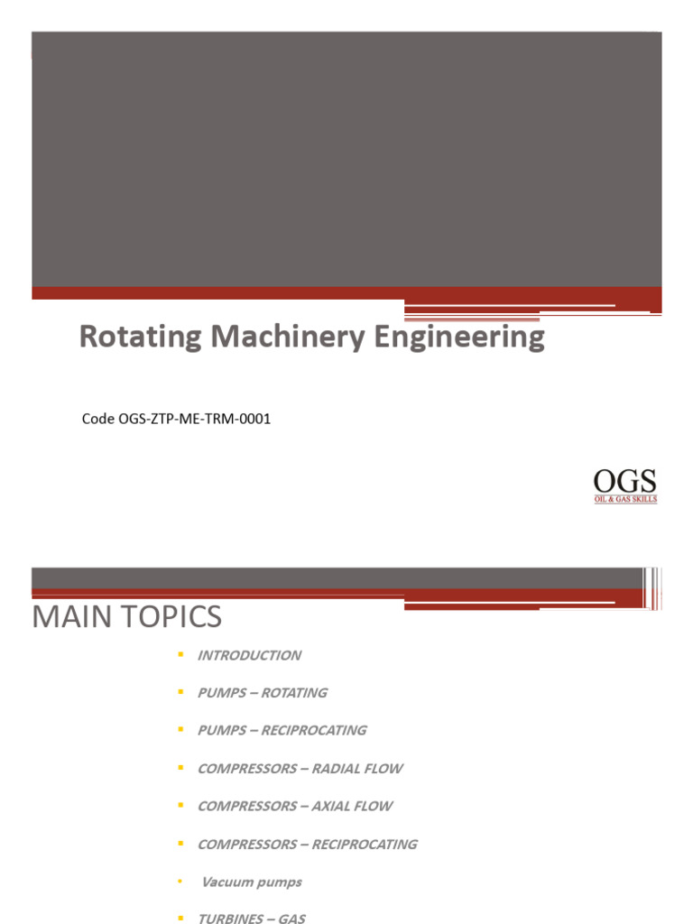 Rotating Machinery Engineering | PDF | Pump | Gas Technologies
