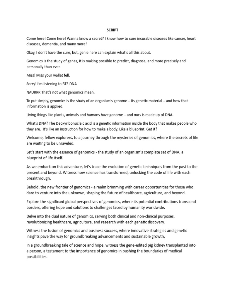 SCRIPT1 | PDF | Genomics | Genetics