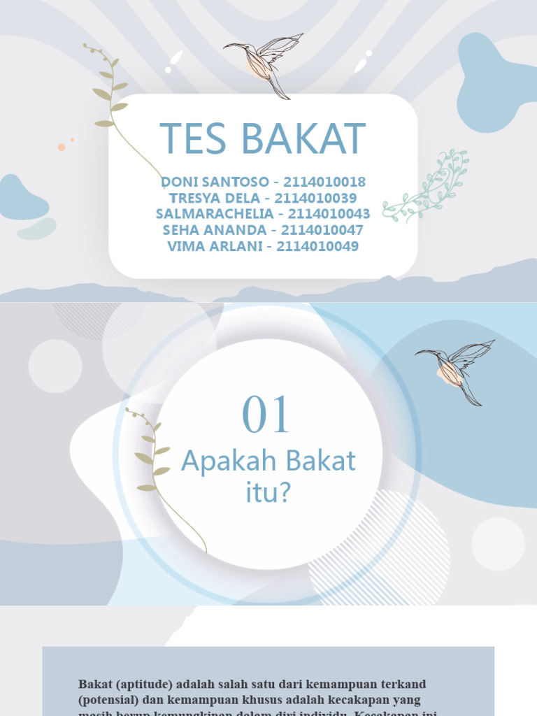 Kel 3B - Asesmen Tes (Tes Bakat) | PDF