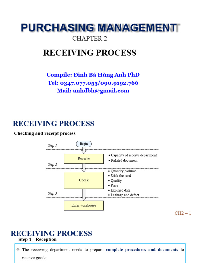 Efficient Receiving Process Guide | PDF | Radio Frequency Identification