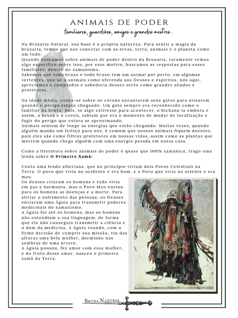 Animais de Poder | PDF | Feitiçaria | Xamanismo