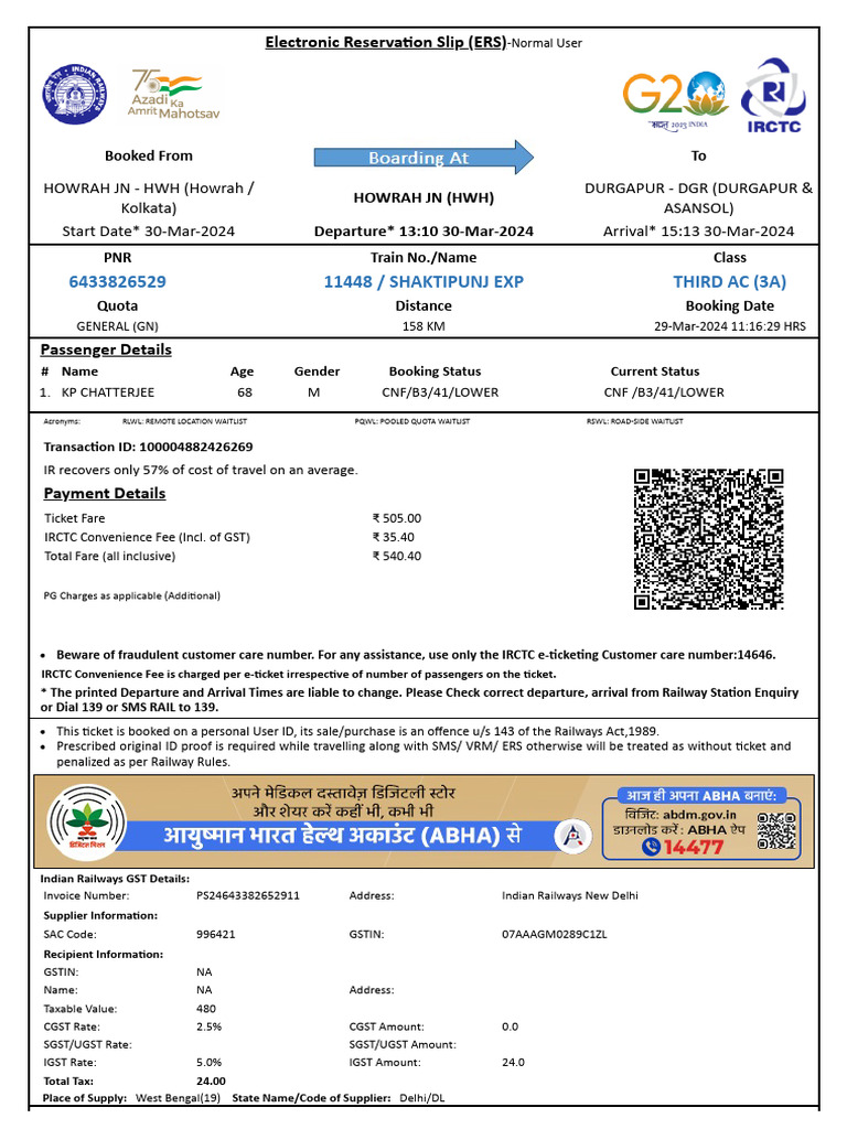 Baba Ticket | PDF | Identity Document