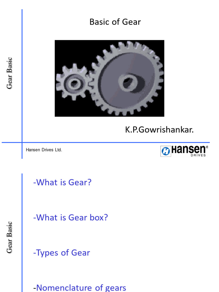 Gear Basics | PDF | Gear | Mechanical Engineering