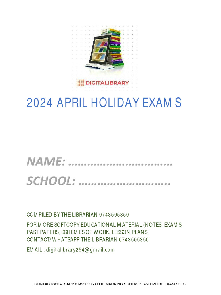 PP2 April Holiday Assessment 2024 | PDF | Self-Improvement
