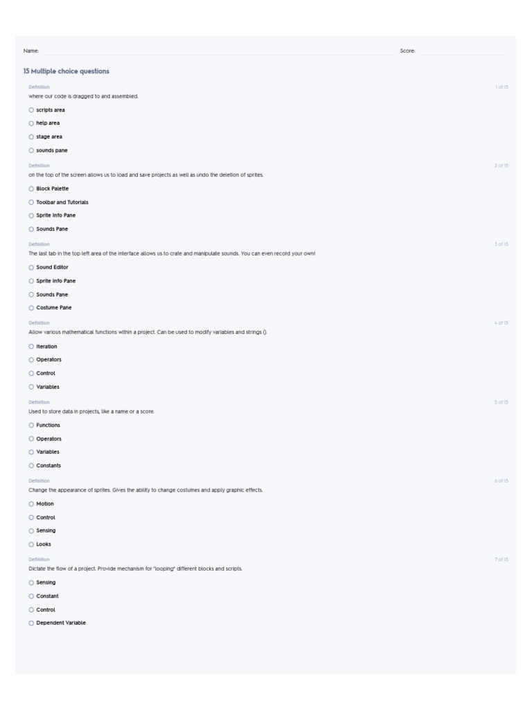 Test: Computer Finals - Quizlet | PDF | Software Development | Computing